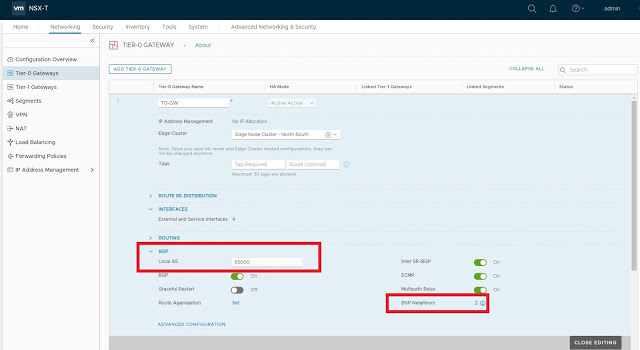 NSX-T Routing Configuration – Networking & Security