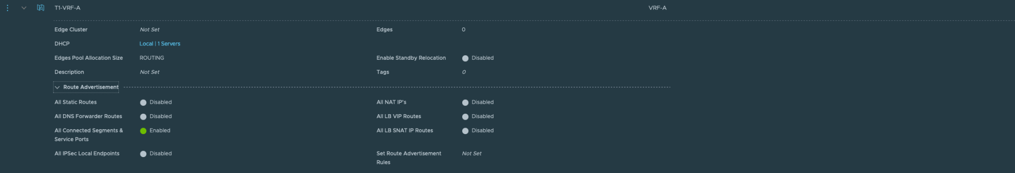 NSX-T VRF Gateway – Networking & Security