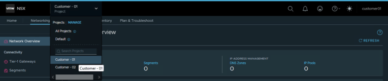 Multi-tenancy in VMware NSX – Networking & Security