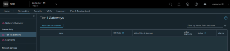 Multi-tenancy in VMware NSX – Networking & Security